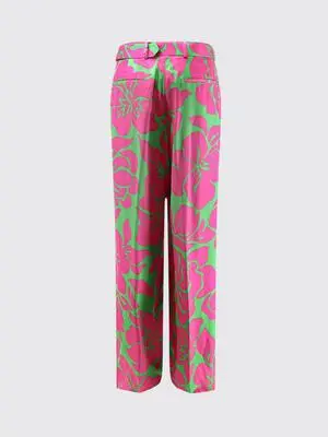 Dries Van Noten High-waisted Floral Print Satin Palazzo Trousers