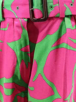 Dries Van Noten High-waisted Floral Print Satin Palazzo Trousers