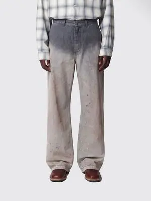 Our Legacy Rig Chino Wide-leg Jeans With Abstract Print - Grey