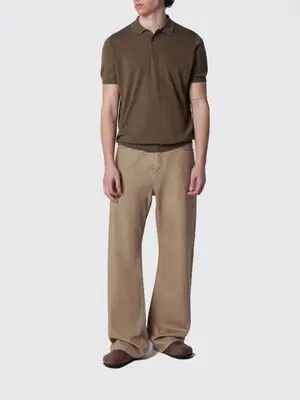 DRUMOHR Short-sleeved Knitted Cotton Polo Shirt With Ribbed Collar