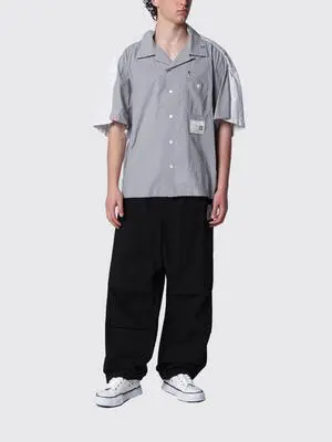 Mihara Yasuhiro Patchwork Print Cuban Collar Bowling Shirt