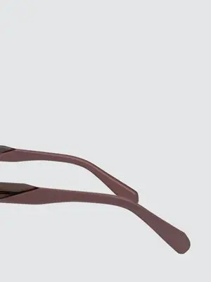 Calvin Klein Round Acetate Sunglasses With Monogram Detail - Grey