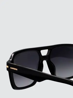 Carrera Eyewear Rectangular Acetate Aviator Sunglasses - Black