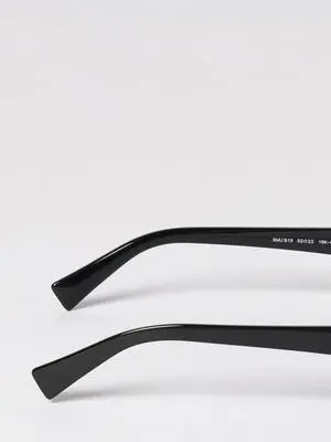 Miu Miu Rectangular Frame Acetate Sunglasses With Contrast Logo - Black