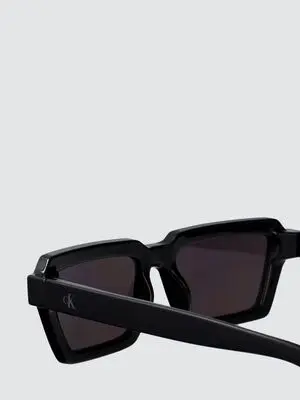 Calvin Klein Acetate Cat-eye Sunglasses With Monogram Logo - Black