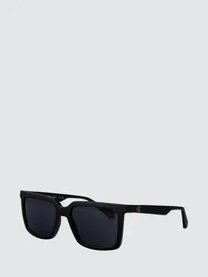 Calvin Klein Aviator Sunglasses In Acetate With Monogram - Black