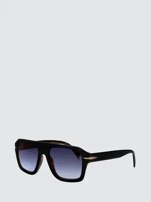 DB EYEWEAR BY DAVID BECKHAM Tortoiseshell Acetate Aviator Sunglasses With Gradient Lenses - Black