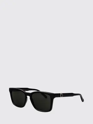 FERRAGAMO Rectangular Acetate Sunglasses With Gancini Logo - Black