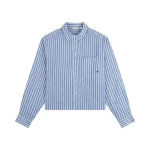 Aimé Leon Dore Striped Linen Casual Shirt 'soft Chambray - Blue