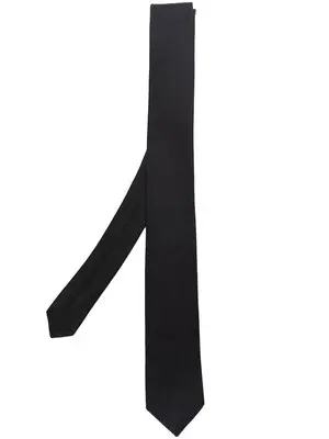 Saint Laurent Skinny Evening Tie With Silk Grosgrain Logo