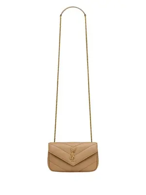 Saint Laurent Loulou Mini Bag In Lambskin - Brown
