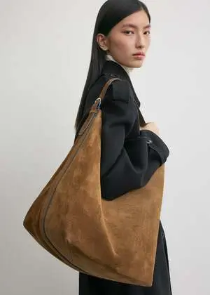 TOTEME Belted Suede Tote