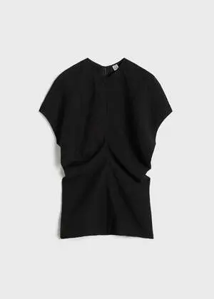 TOTEME Slouch Waist Crinkled Top