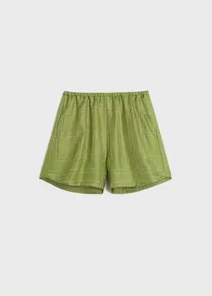 TOTEME Monogram Silk Pj Shorts