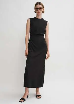 TOTEME Fluid Tie-waist Dress - Black