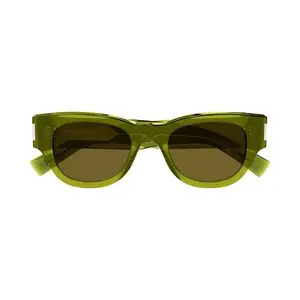 Saint Laurent Square Sunglasses /brown - Green