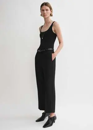TOTEME Compact Knit Tank - Black