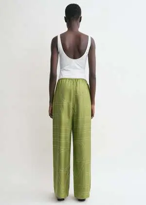 TOTEME Monogram Silk Pj Bottoms