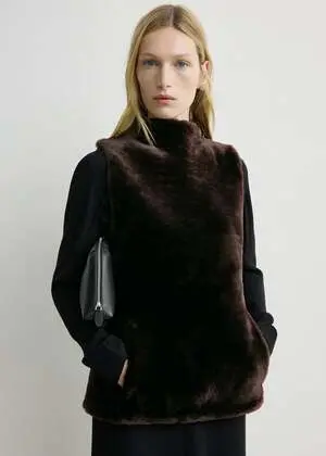 TOTEME Shearling-front Top