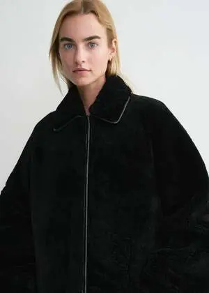 TOTEME Teddy Shearling Overshirt Jacket