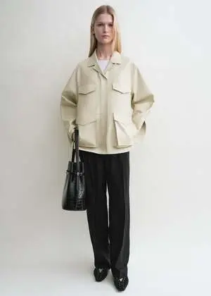 TOTEME Army Leather Jacket - Peanut