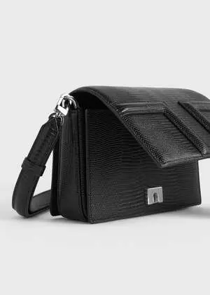 TOTEME Mini T-flap Lizard-embossed Bag