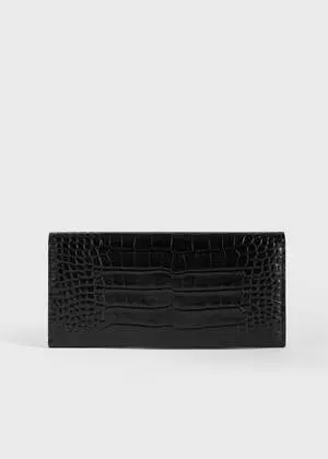 TOTEME T-lock Croco-embossed Wallet