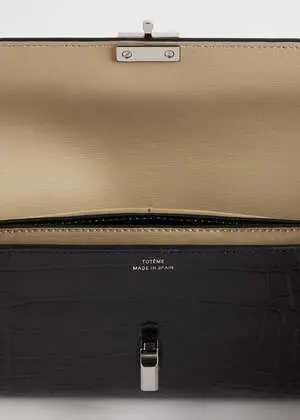 TOTEME T-lock Croco-embossed Wallet