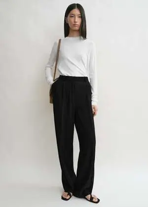 TOTEME Double-pleat Summer Trousers - Black