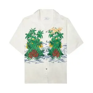 Rhude Palms Snap Shirt 'off - White