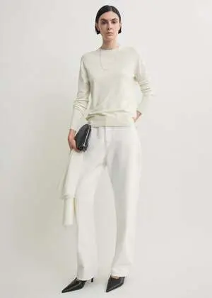 TOTEME Fine Crew Knit - Ecru