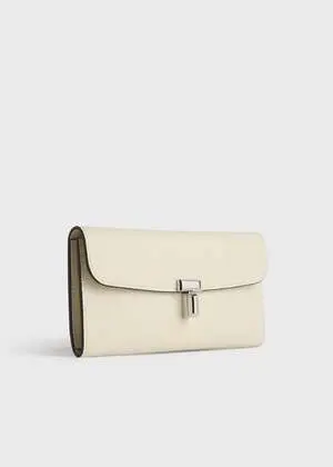 TOTEME T-lock Grained-leather Wallet