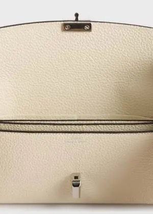 TOTEME T-lock Grained-leather Wallet