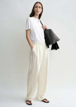 TOTEME Double-pleat Fluid Trousers - Ecru