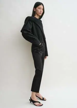 TOTEME Cropped Straight Trousers
