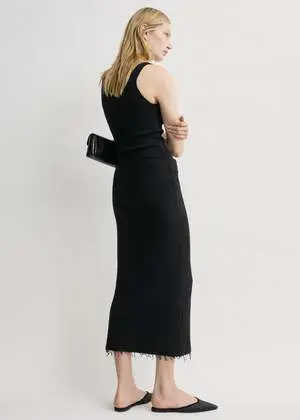 TOTEME Long Fringed Jersey Skirt