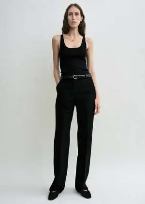 TOTEME Straight Suit Trousers - Black
