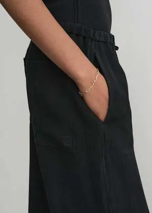 TOTEME Woven Stripe Drawstring Trousers