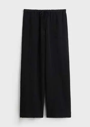 TOTEME Woven Stripe Drawstring Trousers