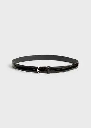 TOTEME Slim Croco-embossed Belt