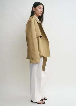 TOTEME Short Leather Trench