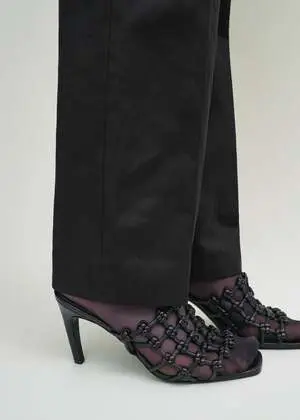 TOTEME Braided-leather Bandeau Mules