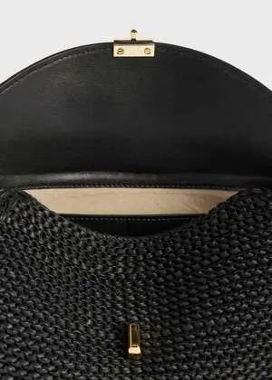 TOTEME T-lock Woven-leather Clutch