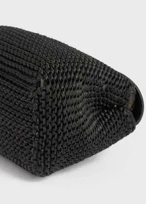 TOTEME T-lock Woven-leather Clutch
