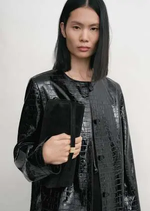 TOTEME Belted Suede Clutch