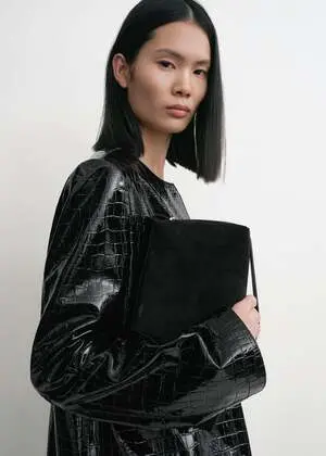 TOTEME Belted Suede Clutch
