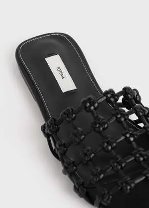 TOTEME Braided Leather Slides