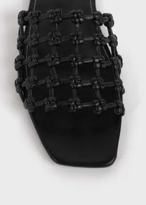 TOTEME Braided Leather Slides