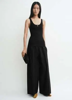 TOTEME Wide Summer Trousers - Black