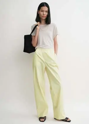 TOTEME Twisted Seam Boxer Trousers - Straw